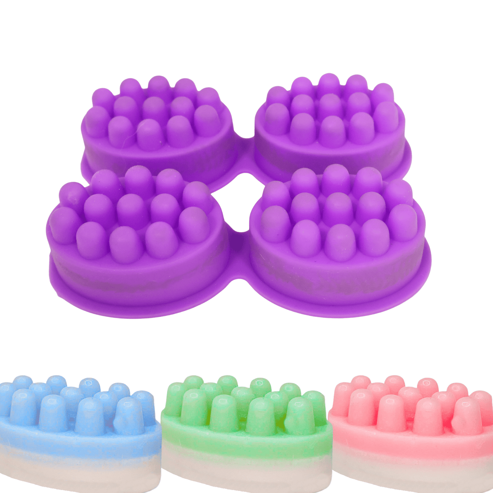 Silicone Soap Shampoo Bar Mould Massage Dots | Budget Depot